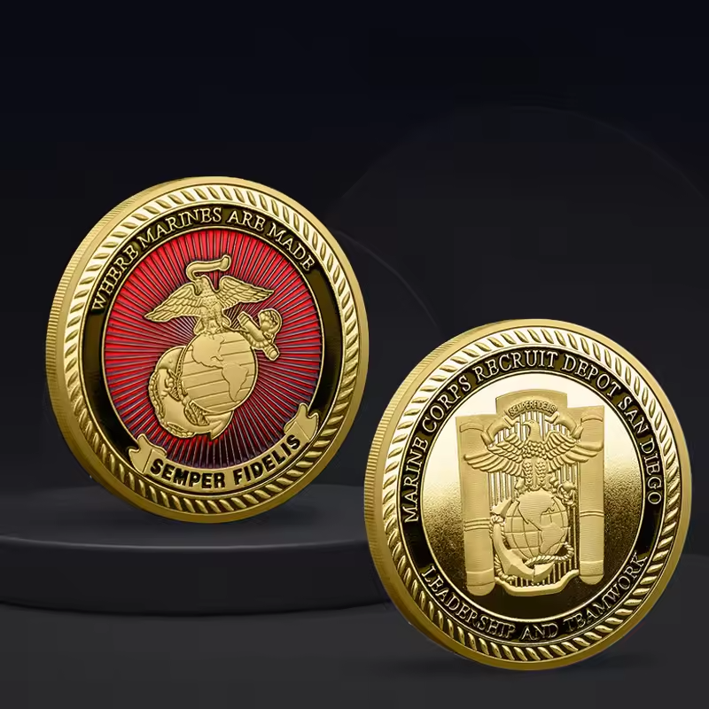 U.S. Marine Corps USMC Semper Fidelis Military Veteran Challenge Coin ...