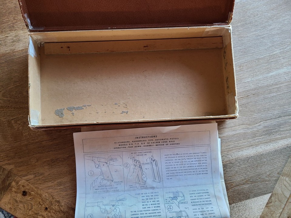 High Standard Factory Box Case Model GD G-D 22LR 6.75" Barrel W ...