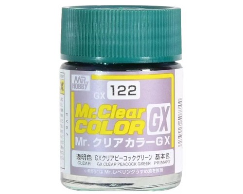 Mr. Hobby/Gunze Mr. Metallic Color GX Clear Peacock Green (18ml) GX122 ...