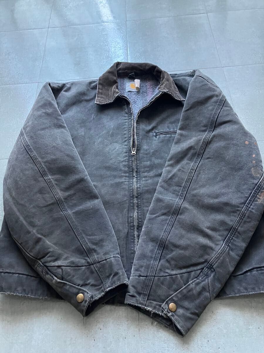 80s USA made Carhartt Detroit Jacket JB105 Black Size 50 80s USA made Carhartt Detroit Jacket JB105 Black Size 50