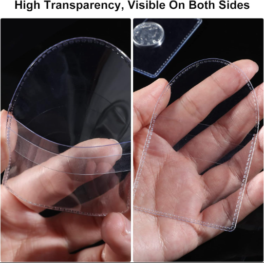 50 Pcs Single Pocket Coin Sleeves Collectors Individual Clear Plastic ...
