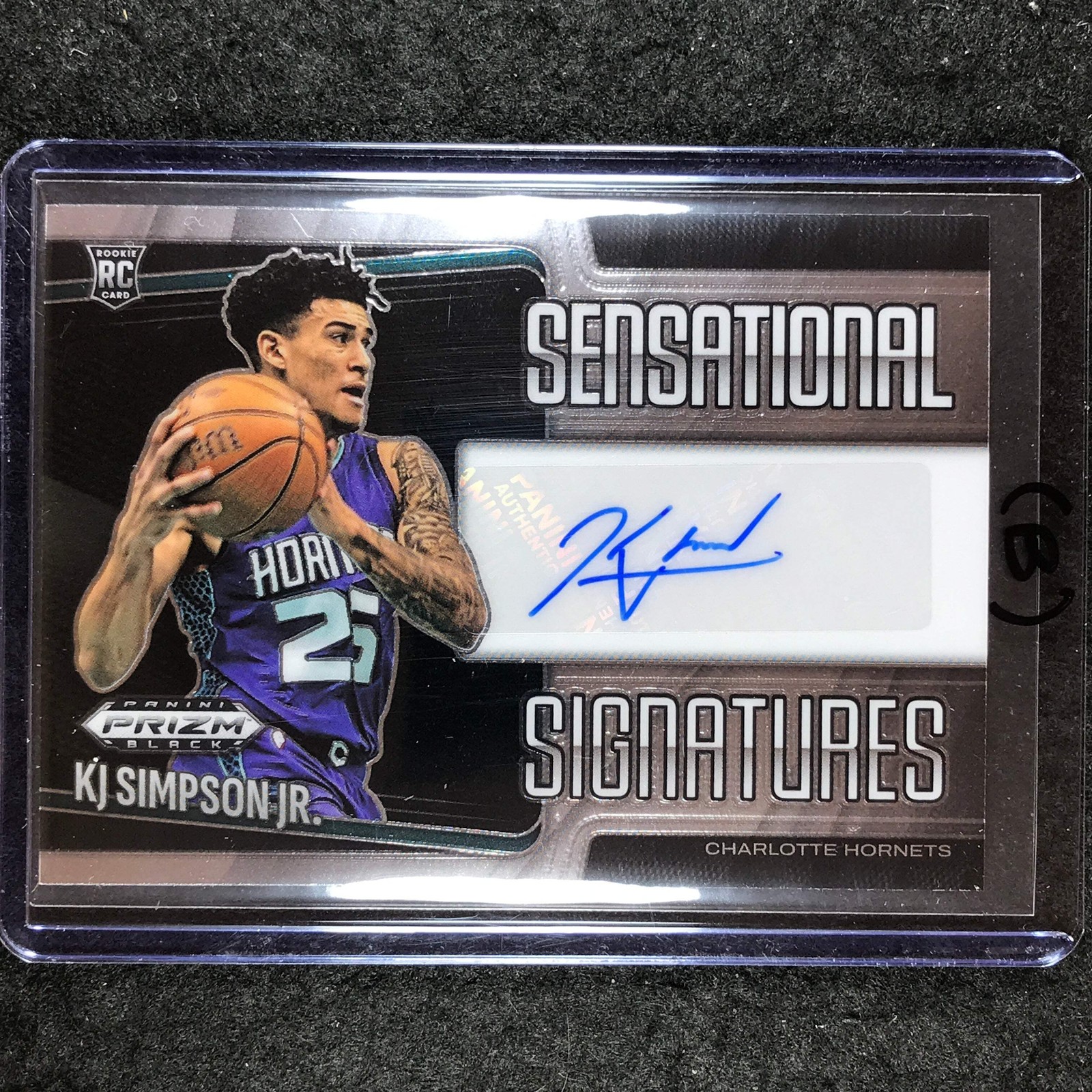 2024-25 Prizm Black KJ SIMPSON JR. Sensational Signatures Rookie Auto # ...