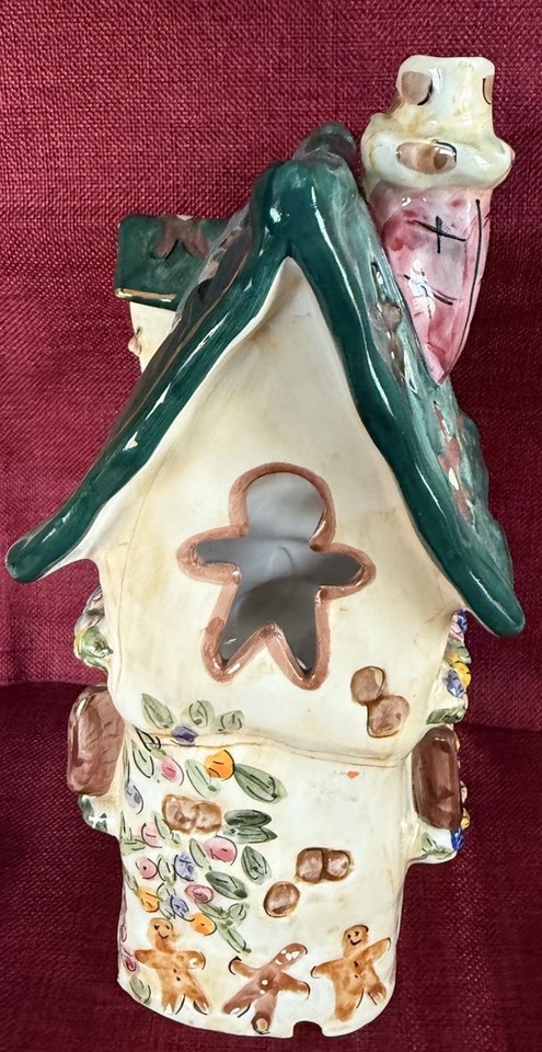 Vintage BLUE SKY 2002 Gingerbread Candle House Christmas 10”Beautiful ...
