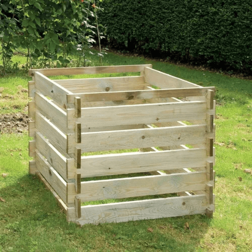 Wooden Compost Bin - Medium and Large Composters - Slatted Pressure ...
