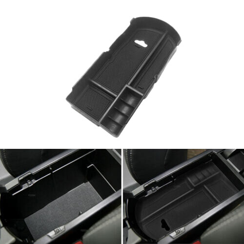 ABS Black Center Armrest Storage Box Organizer Tray For Toyota Prius 30 ...