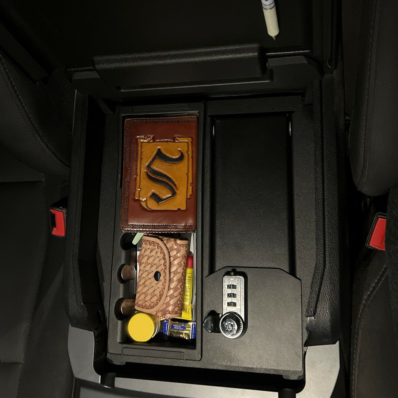 Center Console Safe Lock Vault For 15-20 Ford F150 Raptors F250 F350 ...