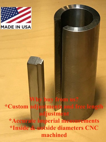 1 to 1-7/16 x 3" Shaft Adapter Pulley Bore Reducer Bushing Sleeve ...