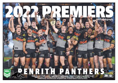 Penrith Panthers Team poster, NRL rugby, premiers, eels, cowboys,storm ...