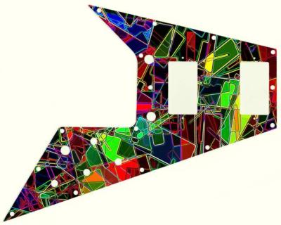 Gibson Flying V Pickguard for '67 Re-Issue Guitar Custom Graphical ...