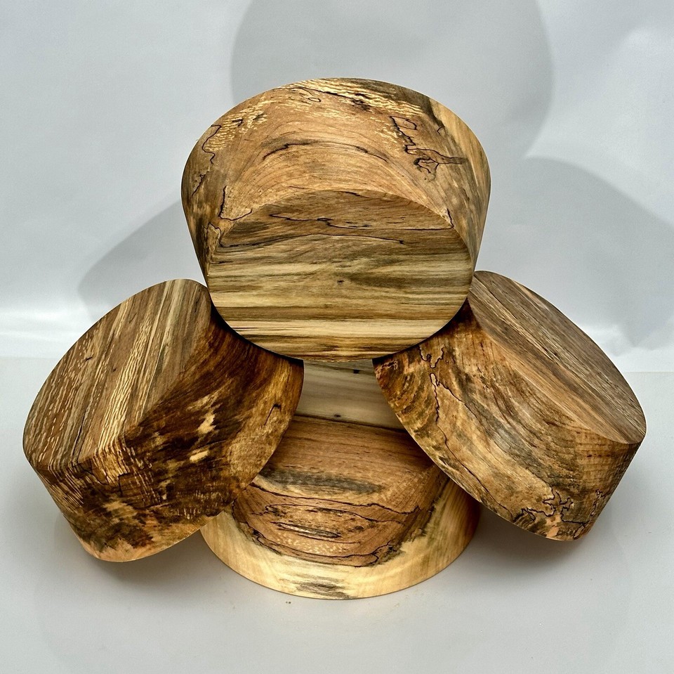 SPALTED MAPLE BOWL BLANKS, 10"X3.5" BULK LISTING, WOOD LATHE TURNING ...