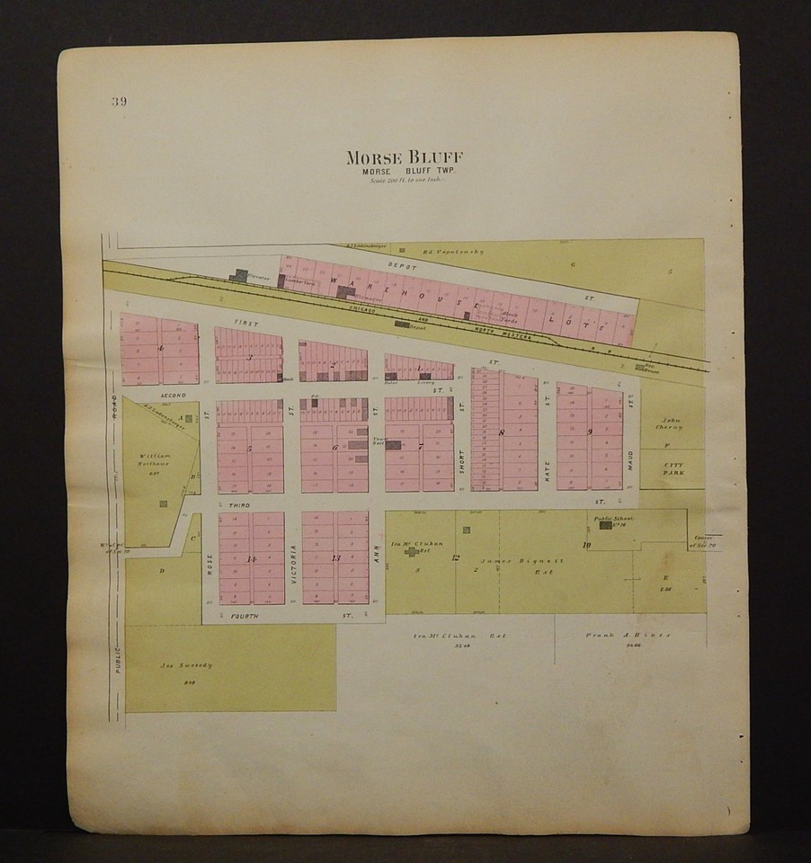 Nebraska Saunders County Map Douglas Township 1907 Double Side Q7#67 | eBay