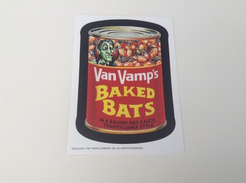 VAN VAMPS BAKED BATS 2012 TOPPS WACKY PACKAGES CARD PARODY, #1 DRACULA ...