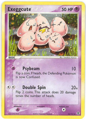 Pokemon Card - Fire Red Leaf Green 33/112 - EXEGGCUTE (reverse holo ...