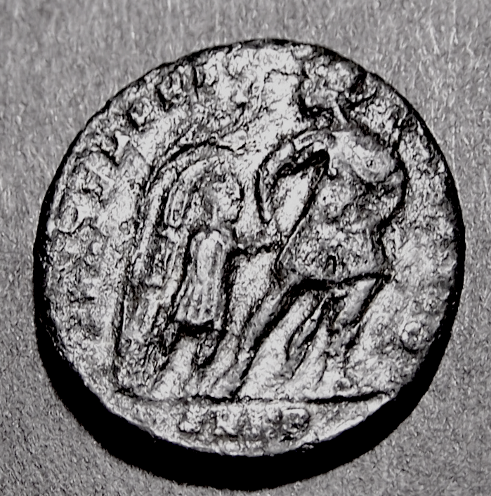 CONSTANS, Soldier Leads, Imperial Roman "Happy Days" Coin, c 350 AD, 19 ...