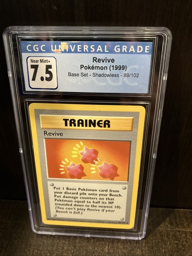 1999 Pokemon 89/102 Revive Trainer Base Set Shadowless CGC Near Mint | eBay