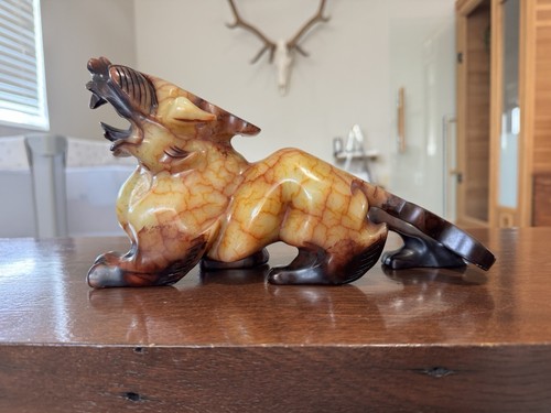 Chinese Pixiu Jade Shei Beast Carving - Foo Dog | eBay