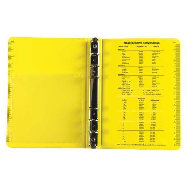 1/2" Six Ring Field Round Binder, Yellow/Silver, 200 | eBay