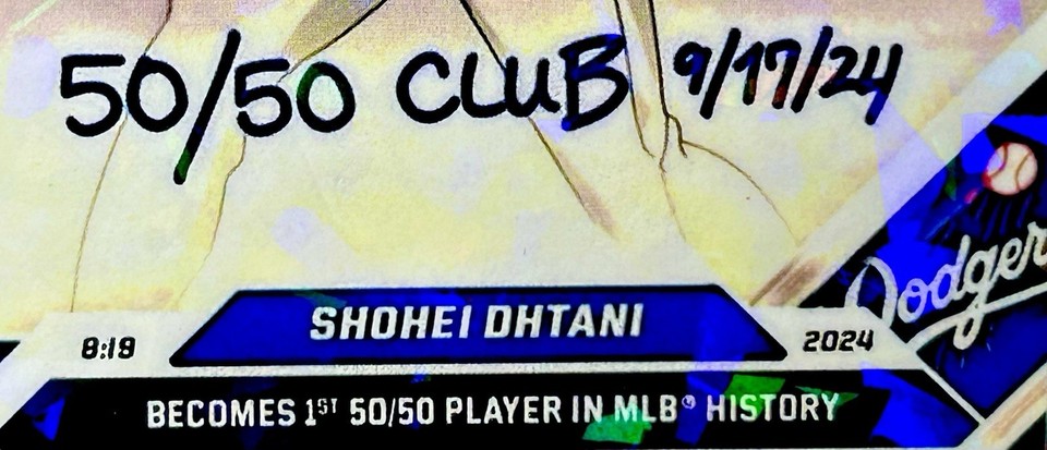 Shohei Ohtani Anime Sport Manga Swag Cartoon Gold Ice # “50/50 ...