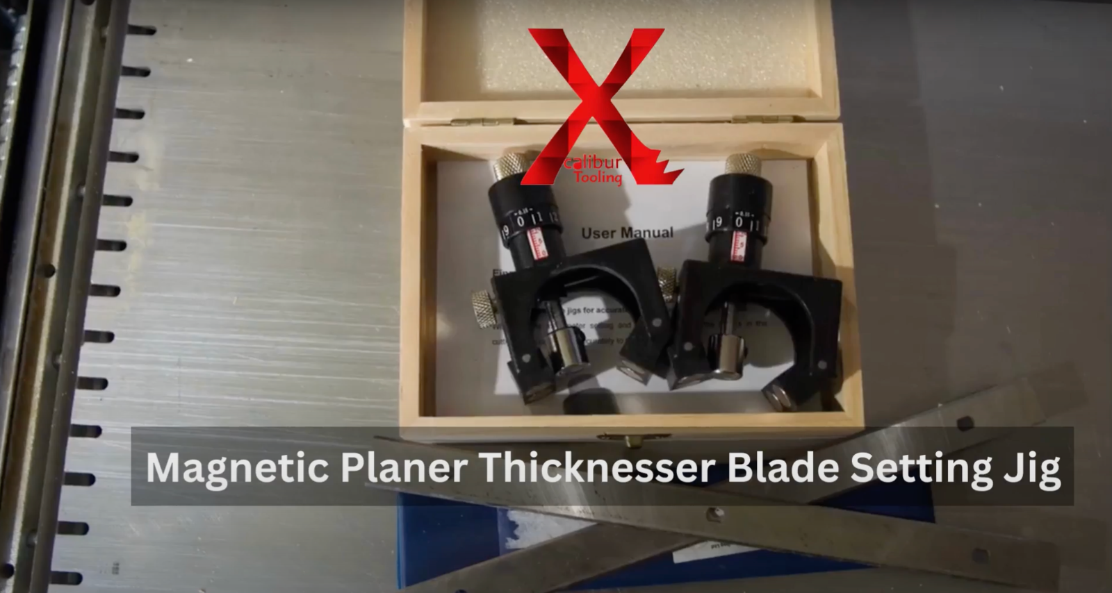 2pcs Steel Magnetic Planer Blade Setting Jig Gauge Setter Woodworking ...