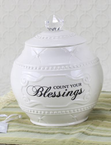 Count your blessings Jar with blessings cards | eBay