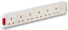 6 Gang Way Mains Extension Socket Rewireable 13 Amp White | eBay UK