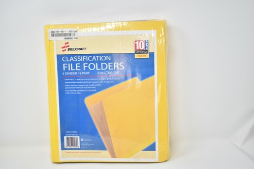 SKILCRAFT CLASSIFICATION FILE FOLDERS FF8214 10PACK YELLOW | eBay