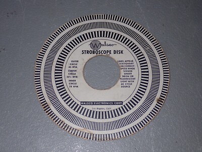 Walsco Stroboscope Disc, 45rpm 33rpm 78rpm, Vintage | eBay