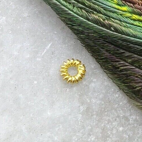 18k Gold Filigree Twisted Wire Jump Ring Spacer Beads Size 3MM Sold By ...