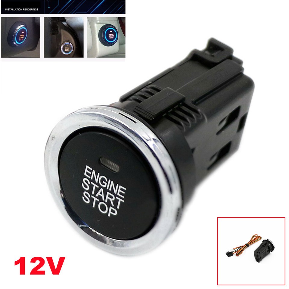 12V Car Keyless Engine Start Push Button Power Starter Ignition Switch ...