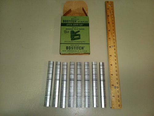 Vintage Bostitch STCR 5019-3/8" Staples open box, 8 rows (800) staples ...