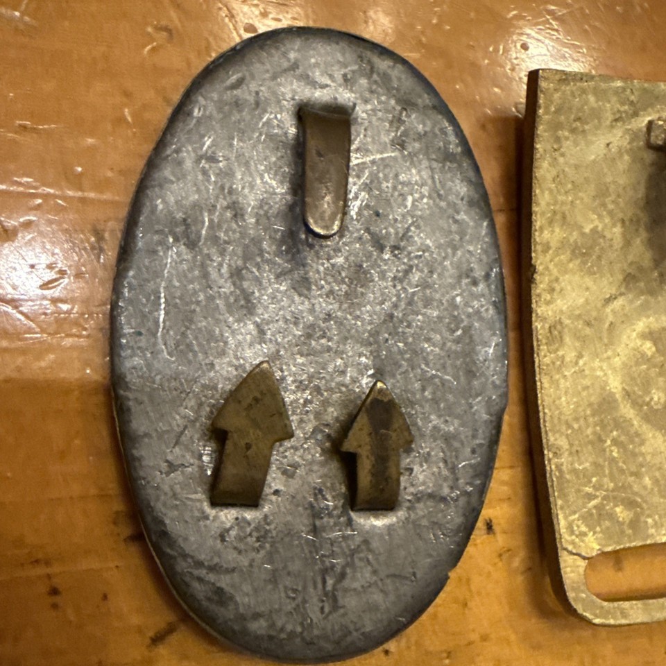 Two US Vintage Belt Buckles - One With Era Correct Lead Backing | eBay