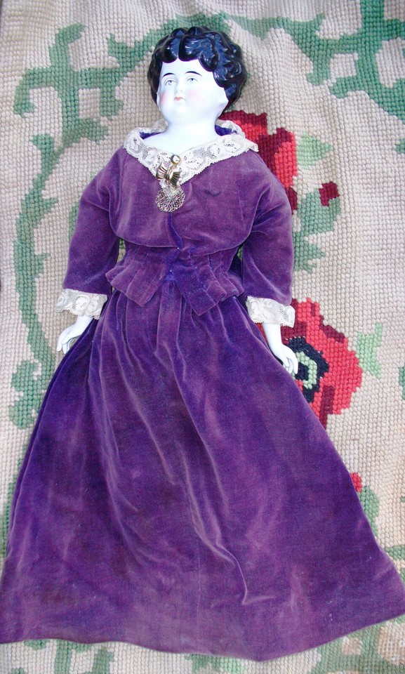 The Governess: Large Antique German Chinahead Doll | eBay