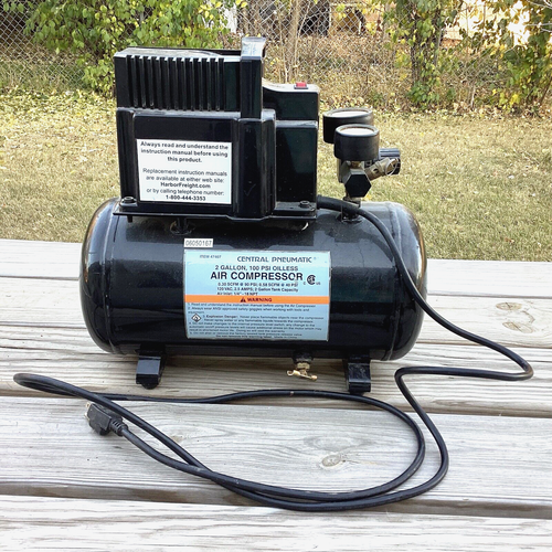 Central Pneumatic Air Compressor 2 Gallon 2gal 100 PSI Max Small Tank ...