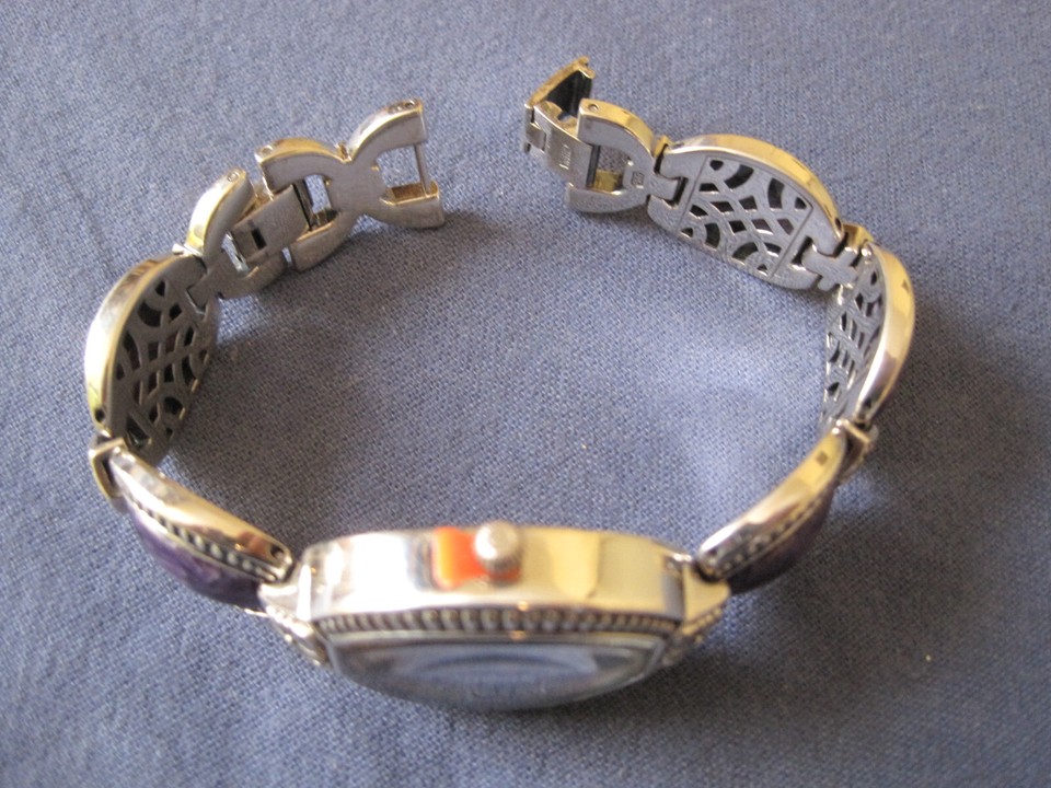 BX 026 ladys sterling silver charoite ECCLISSI watch bracelet | eBay