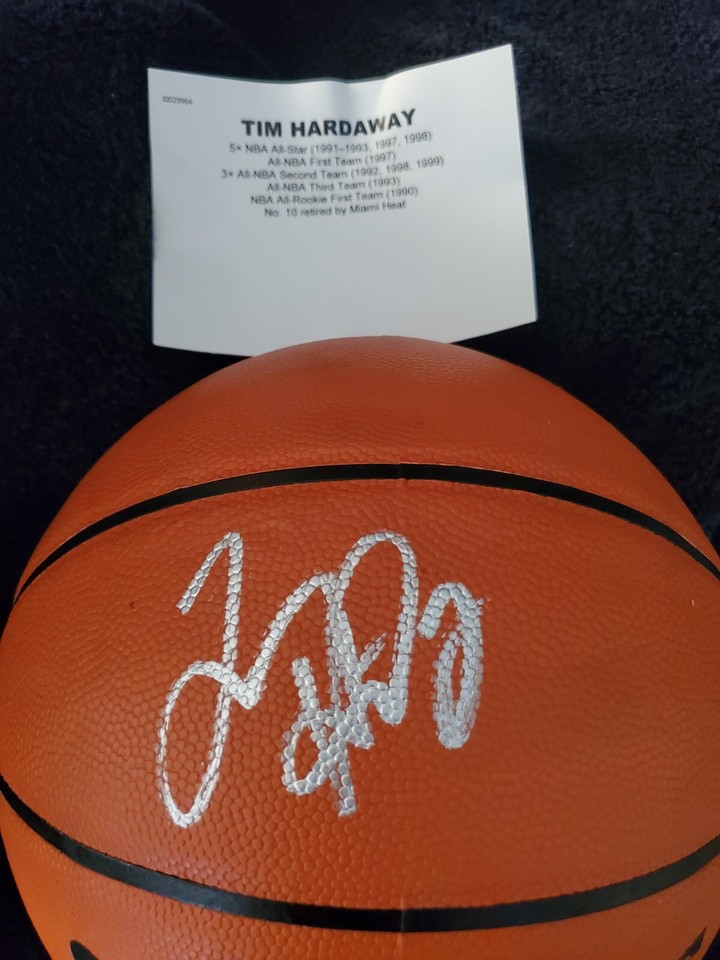 Tim Hardaway Signed Spalding NBA Silver Series Basketball (JSA) | eBay