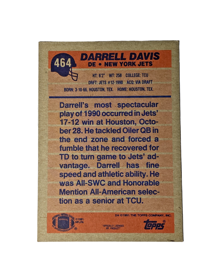 1991 Topps Darrell Davis #464 Rookie RC | eBay