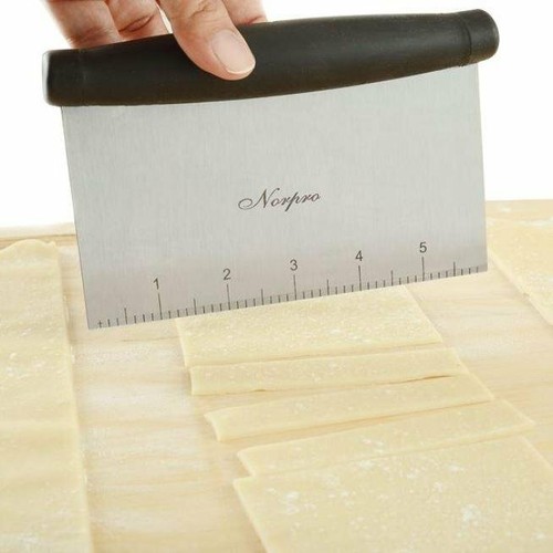 Norpro 6" Grip-EZ Handle Stainless Steel Food Chopper / Scraper - Black ...