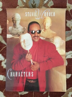 STEVIE WONDER Characters rare original promotional poster from 1987 | eBay