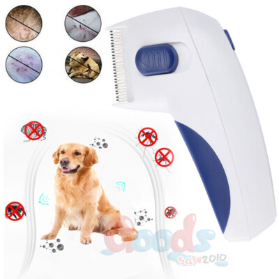 Electric Flea Zapper Lice Remover Hair Comb Brush for Pet Cat Dog ...
