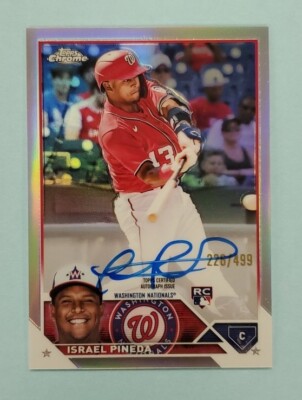 2023 Topps Chrome Update Israel Pineda Auto Refractor Rookie RC Card ...