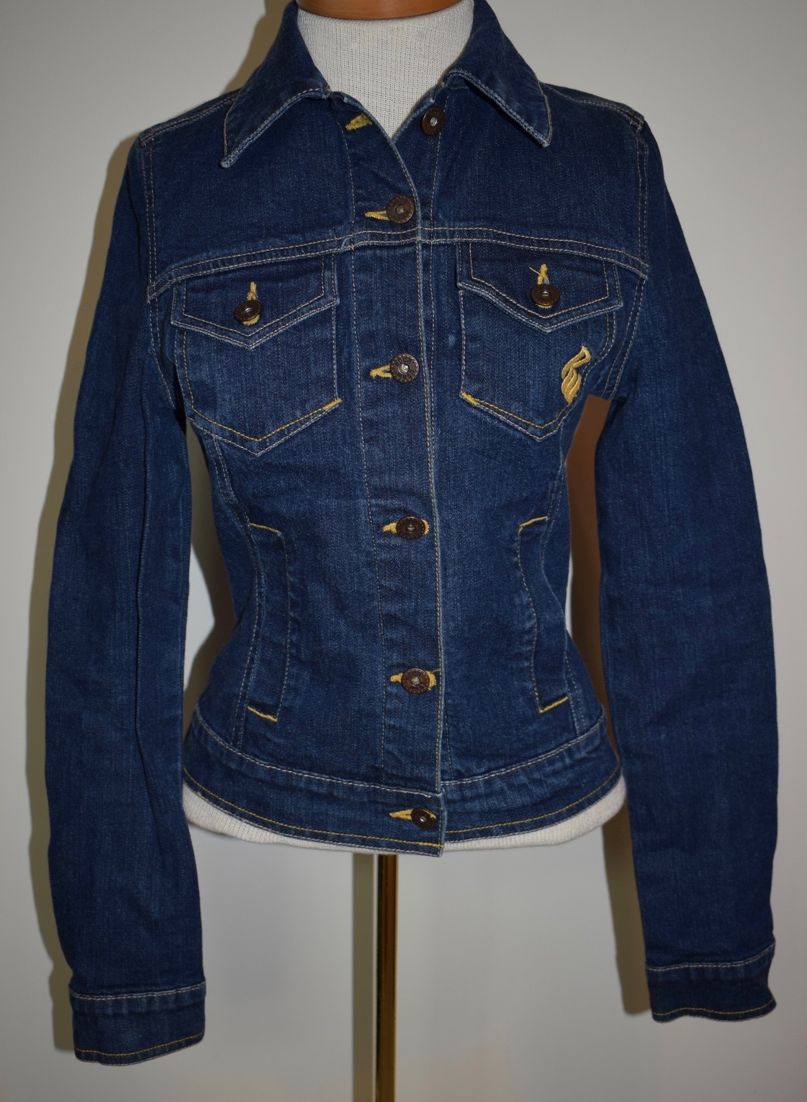 Rocawear Jean Jacket Button Denim Long Sleeve Embroid… - Gem