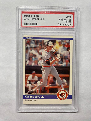 1984 Fleer Cal Ripken Jr. Baseball Card #17 PSA 8 (PD) Near-Mint | eBay