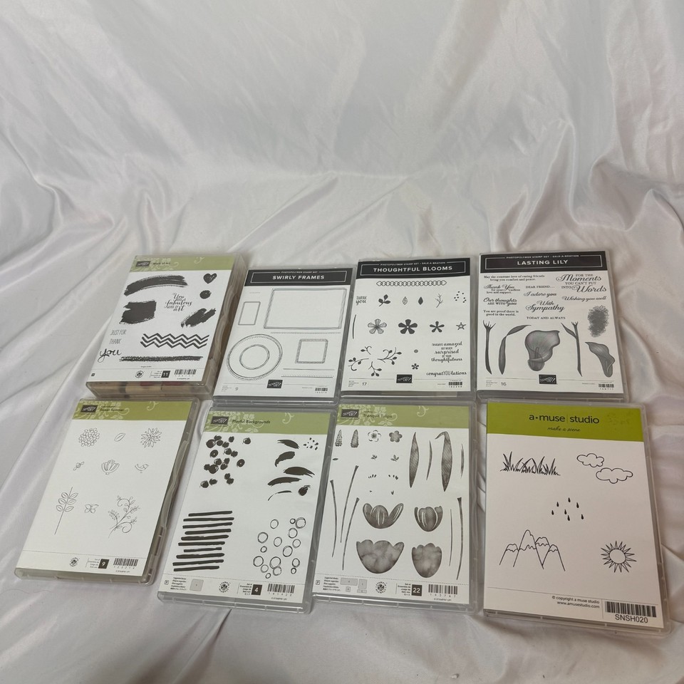 Lot Bundle Of 8 STAMPIN’ Up! Stamp Sets Flower Blooms Nature Summer ...