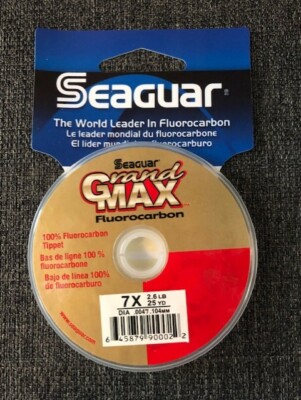 Seaguar Grand Max Fluorocarbon Tippet - 7X - 2.6 lb test (.004 ...