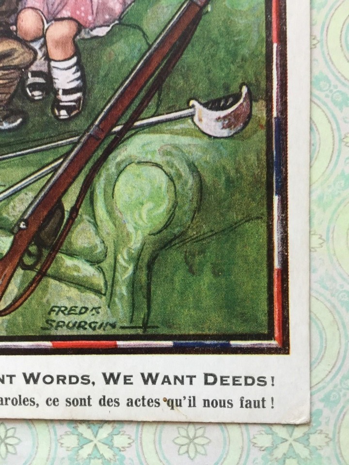 WW1 Artist Signed Fred Spurgin Children in Art Original Postcard 1915 ...