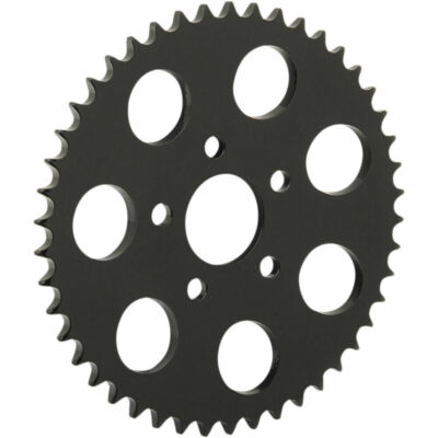 Gloss Black 46-Tooth Dished Rear Wheel Chain Sprocket - 1973-99 Harley ...