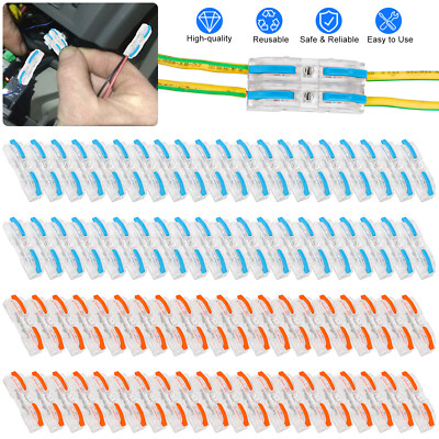 80Pcs 28-12AWG Lever Wire Connectors Quick Connect Electrical Splicing ...