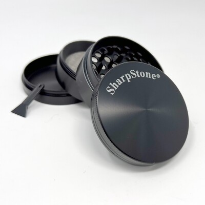 SharpStone 63MM Spice Tobacco Herb Grinder -4 Piece- Black | eBay