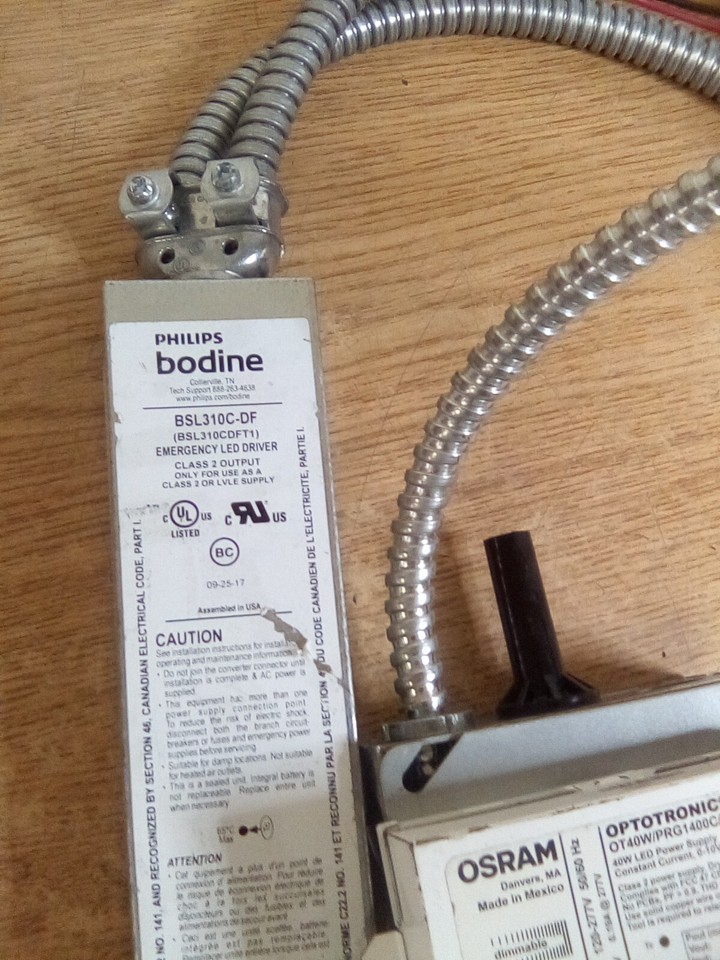 Philips Bodine BSL310C-DF Emergency LED Driver W/ Osram... | eBay