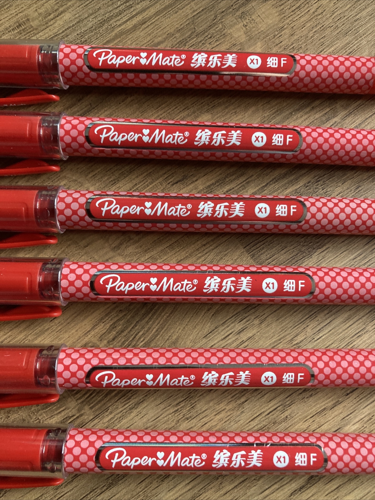 Papermate Inkjoy Rollerball 0.5mm Gel Pen,Needle Point(X1 F)Red, 6 Pens ...